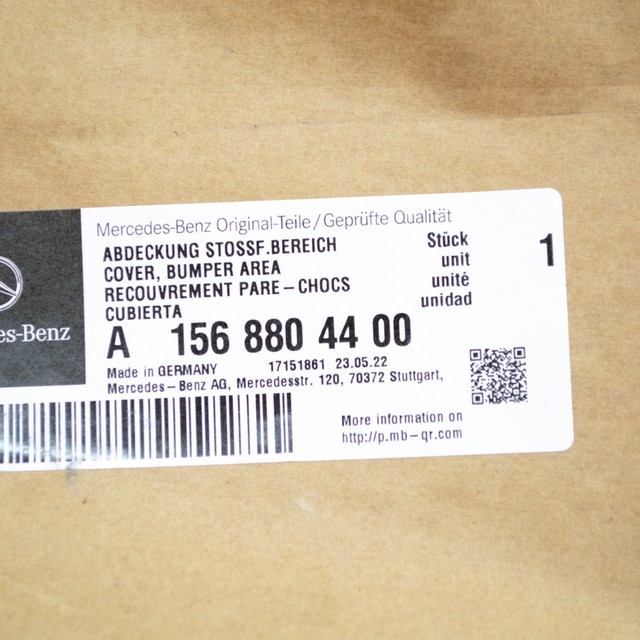 Mercedes-Benz GLA X156 Front Bumper Central Cover A1568804400 Genuine ...