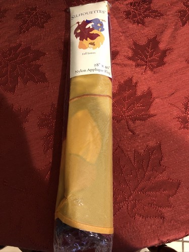 SILHOUETTES FALL LEAVES DECORATIVE FLAG NIP | eBay