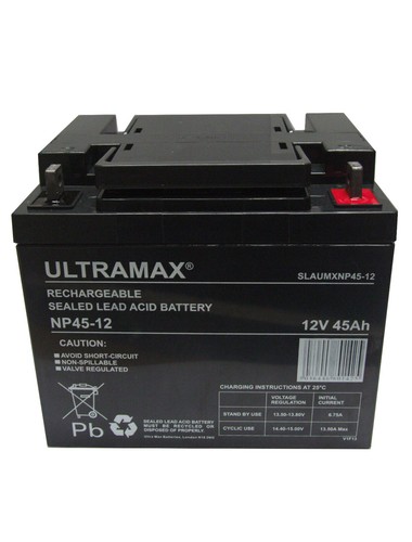 ULTRAMAX NP44-12, 12V 44AH (as 42Ah & 45Ah) SEALED LEAD RECHARGEABLE ...