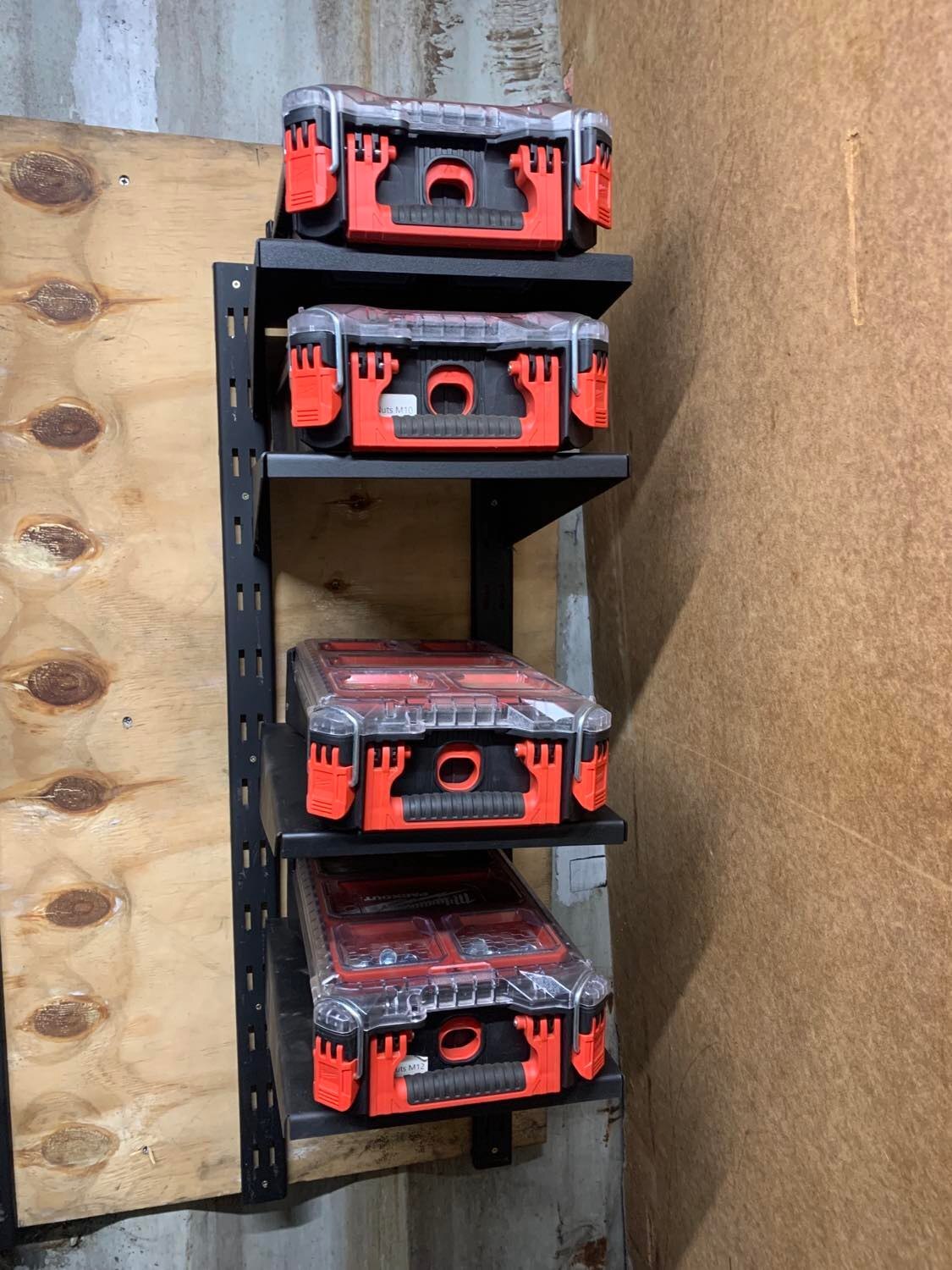 Compact Packout Storage racking kit for Milwaukee boxes Van/Workshop ...