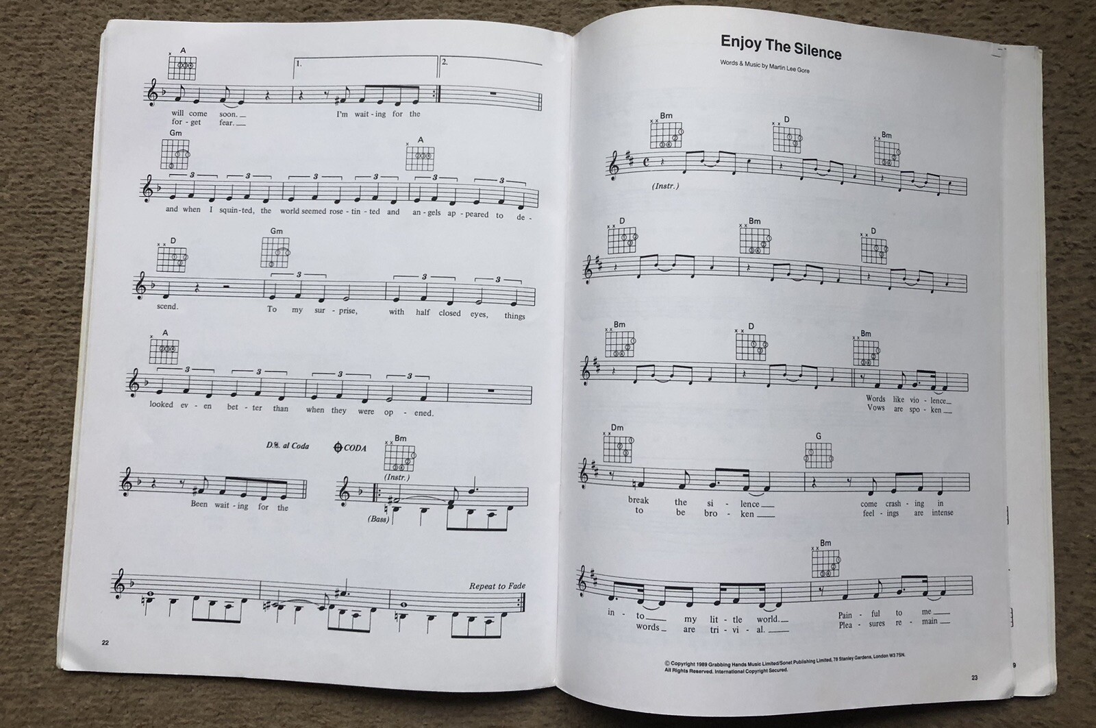 Depeche Mode Violator Official sheet music | eBay UK