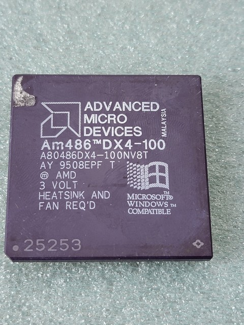 AMD Am486 DX4-100 A80486DX4 100MHz PGA 168 Ceramic CPU Win95 Rare ...