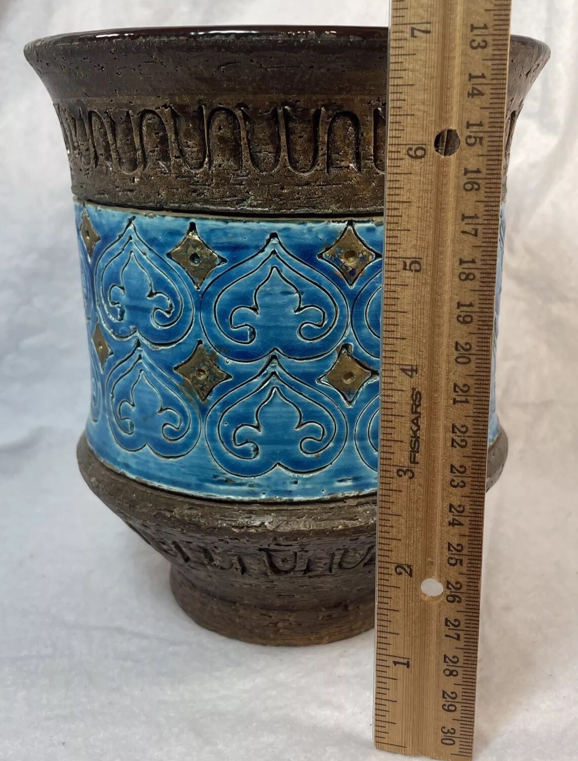 Rare Bitossi Pottery Vase Rimini Blue Aldo Londi Mid Century Modern ...