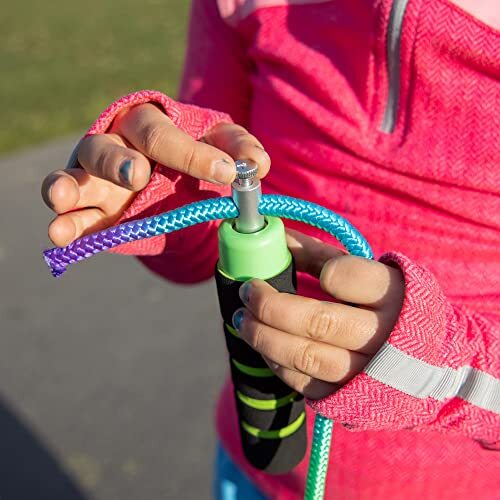 Anna's Rainbow Rope; Durable Outdoor Tie-Dye Cloth Jump Rope for Kids ...