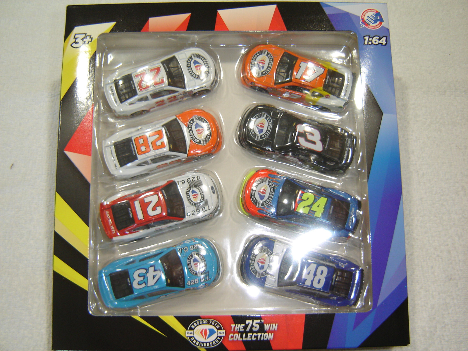 NASCAR 75th Anniversary 75 Wins Collection 8 Car Diecast Set 1/64 In ...