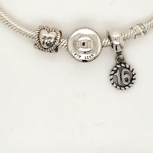 Pandora 925 assorted Birthday Charms sweet 16,18,Birthday cake slide ...
