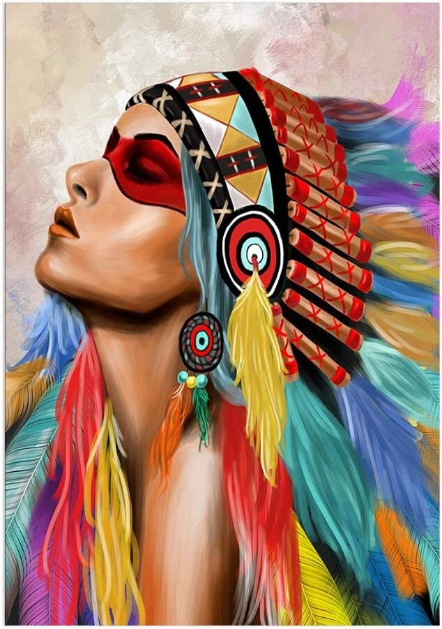 Native Indian Girl Art