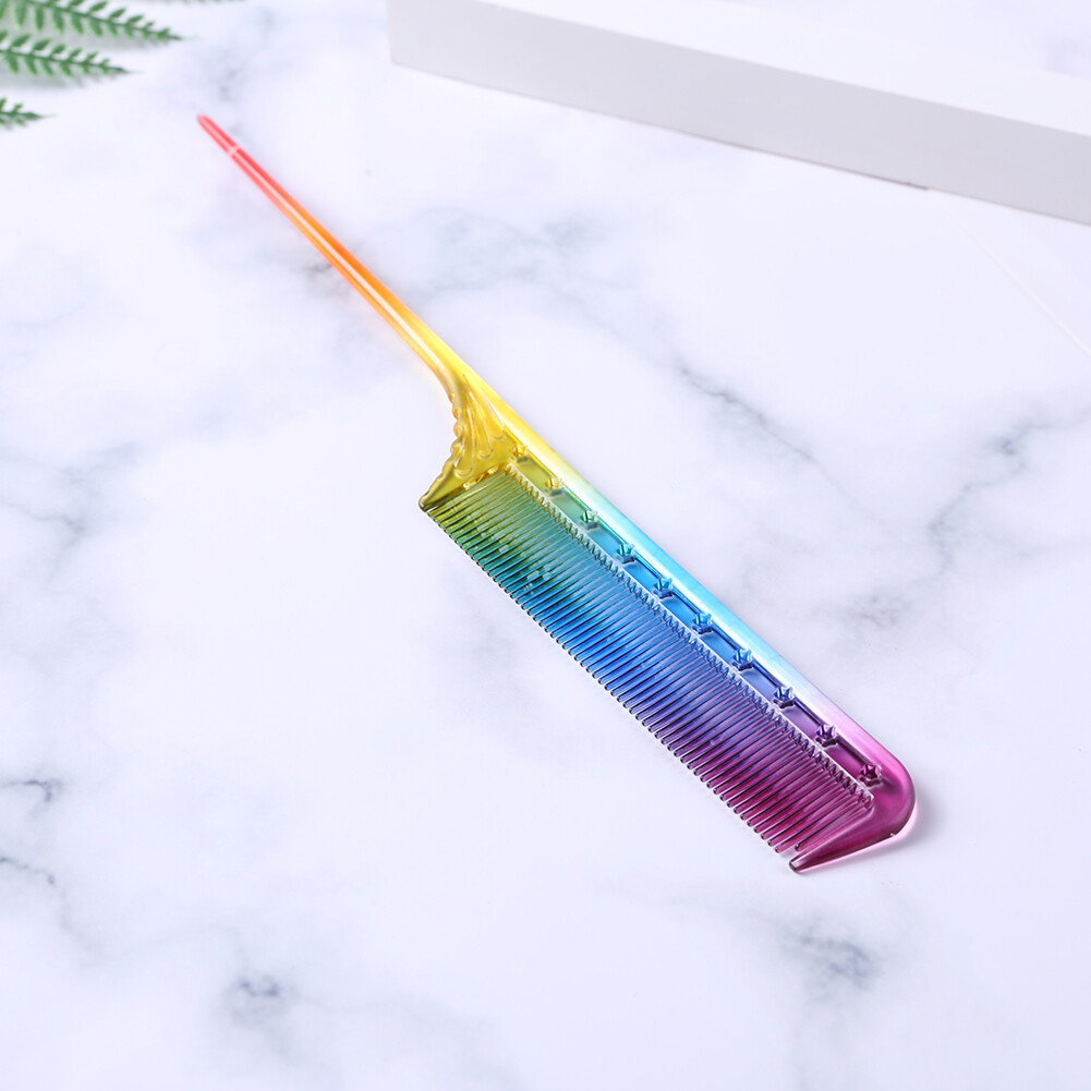 Anti-Static Rainbow Hair Comb Double Head Entangled Hair Styling Tool ...