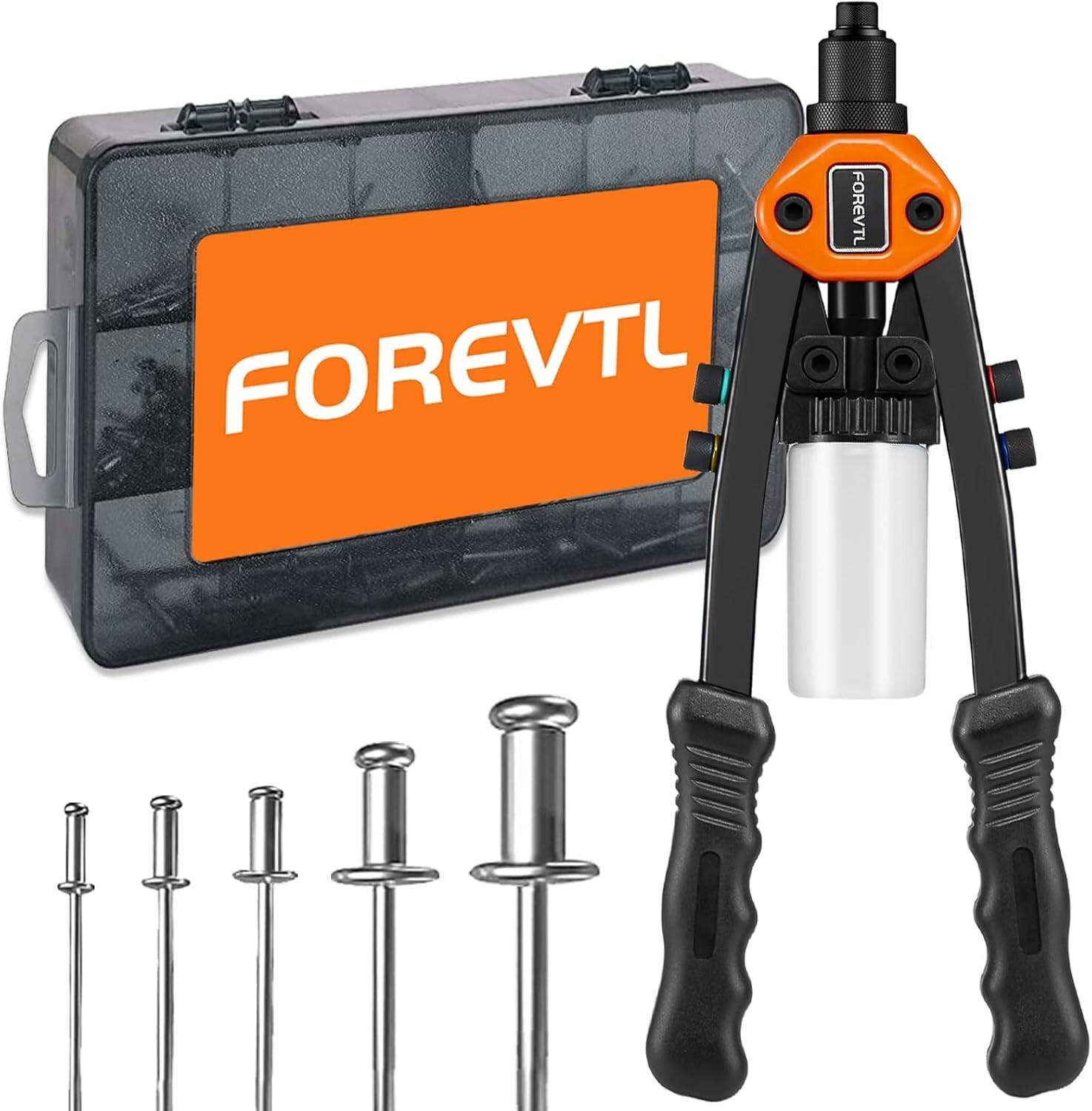 Rivet Gun, 1/4 Rivet Gun Kit, All Metal Large Heavy Duty Hand Riveting ...