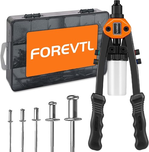 Rivet Gun, 1/4 Rivet Gun Kit, All Metal Large Heavy Duty Hand Riveting ...