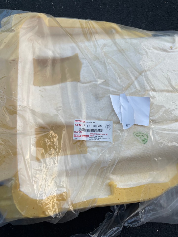 TOYOTA SEAT CUSHION PAD PART # 71511-0C260 | eBay
