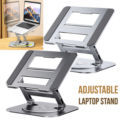 Laptop Stand 360 Rotating Adjustable Ergonimic Foldable Laptop Riser ...