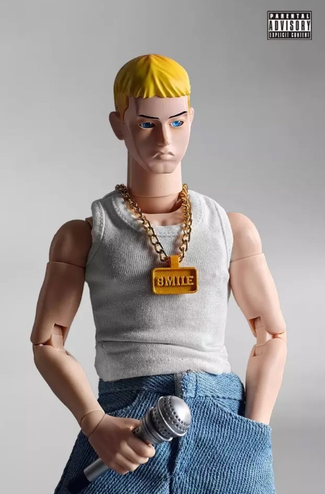 New Eminem 1/6 Action Figure, 8 Miles Album fit with Hoodie, Gold Chain ...