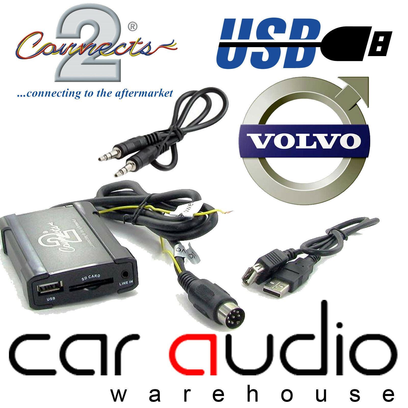 Connects2 CTAVLUSB001 Volvo S60 Upto 04 USB SD AUX IN Car Interface ...