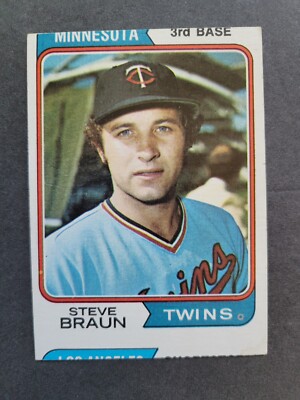 1974 Topps Error Card #321 Major Miscut STEVE BRAUN Twins | eBay