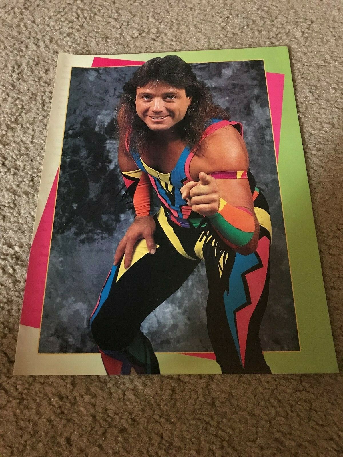 Vintage WWF MARTY JANNETTY Wrestling Pinup Photo 1990s THE ROCKERS RARE ...