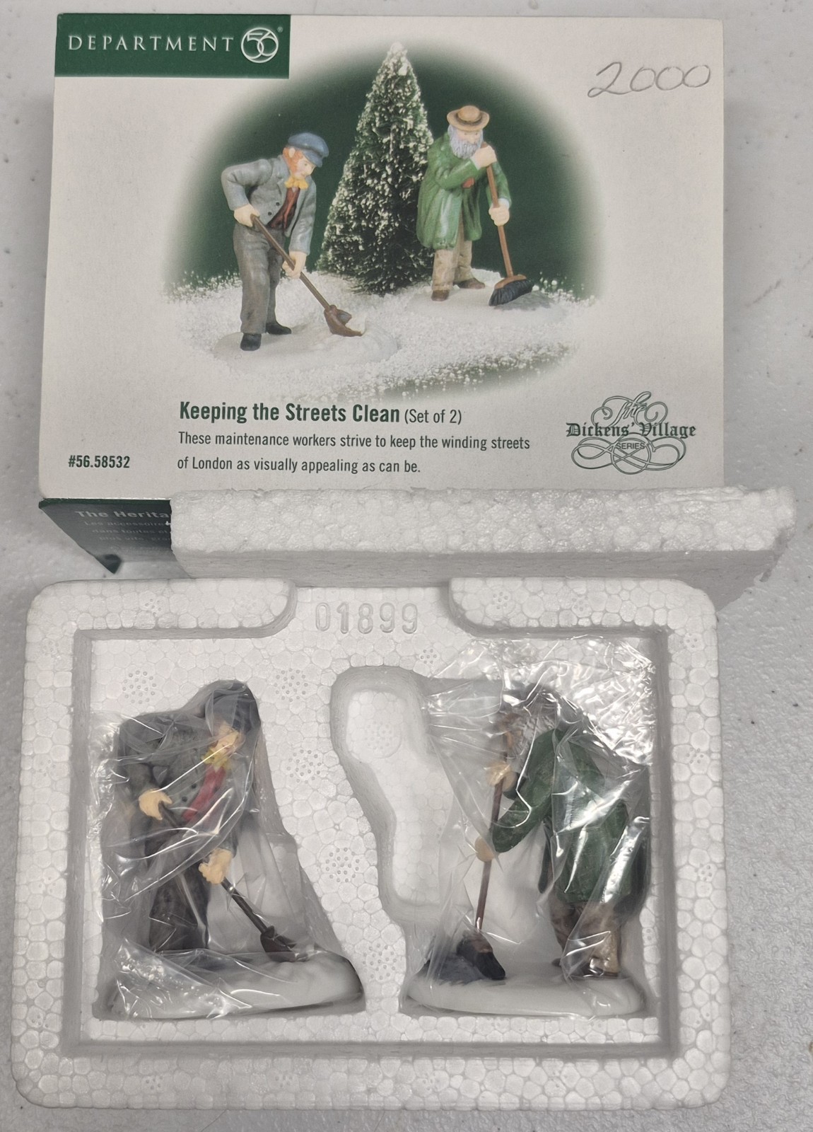 Dept 56 Dickens Village "Keeping The Streets Clean" Christmas Figurine ...