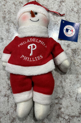 PHILADELPHIA PHILLIES 10" PLUSH SNOWMAN ORNAMENT CHRISTMAS SANTA MLB | eBay