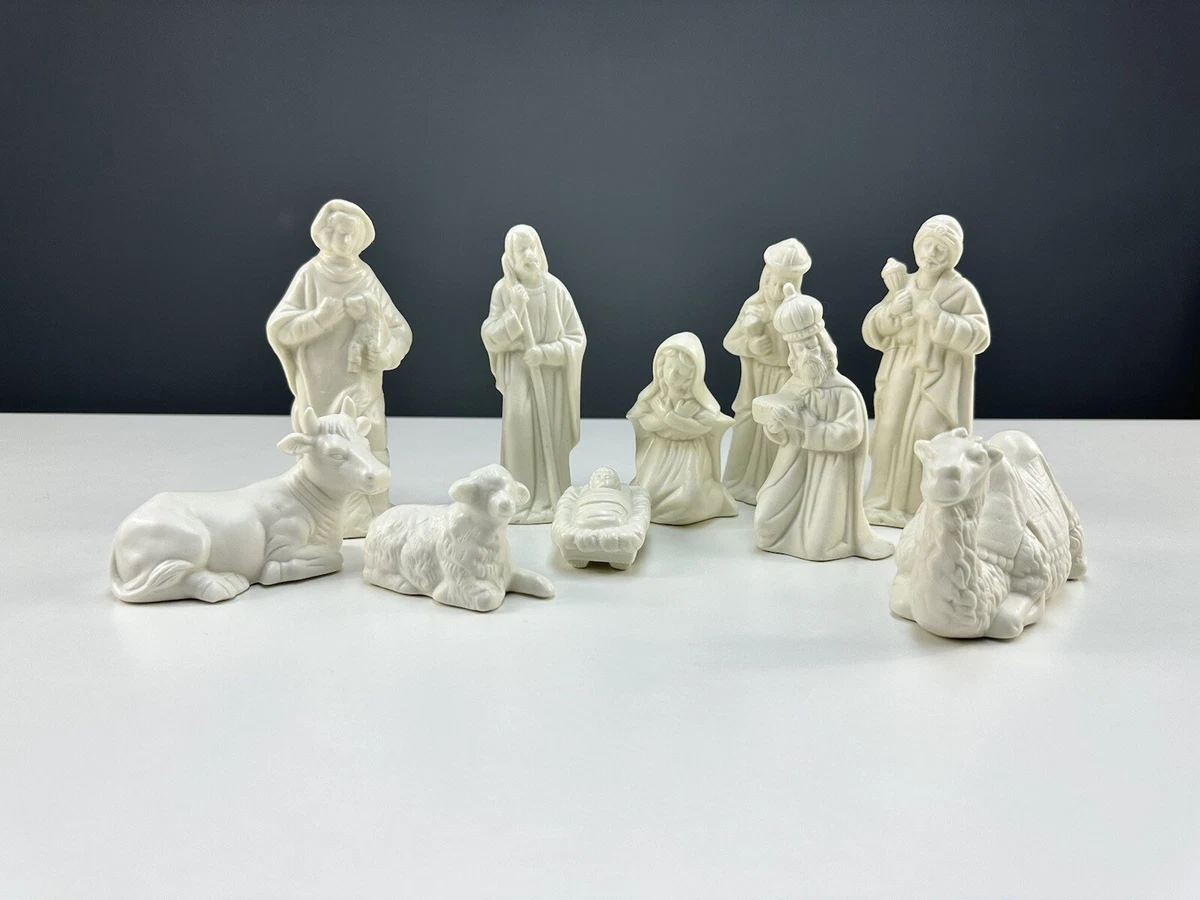 White Nativity Set