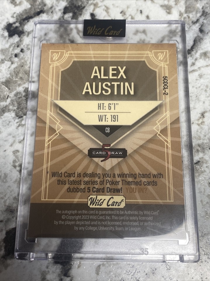 Alex Austin 2023 Wild Card 5 Card Draw SSP Rookie RC Auto /3 *HOUSTON ...
