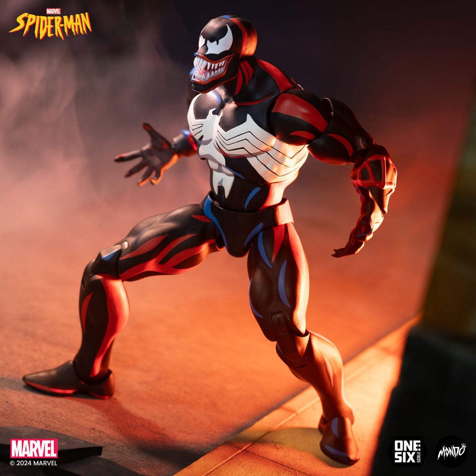 MONDO Marvel Spider-Man The Animated Series Venom ⅙ Sixth Scale Figure ...