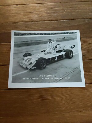 1973 JOE LEONARD INDY MOTOR SPEEDWAY INDY 500 OFFICIAL B&W PHOTO 8X10 ...