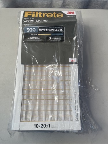 6 Pack Filtrete 10x20x1 Air Filter MPR 300 MERV 5 Clean Living Basic ...