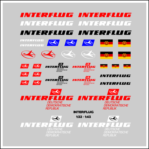Waterslide Decal 1:32 - 1:43 DDR VEB Interflug Kamaz W50 Truck LKW ...