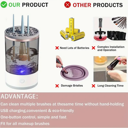 Automatic Brush Cleaner Electric Makeup Brush Cleaning Machine Fast ...