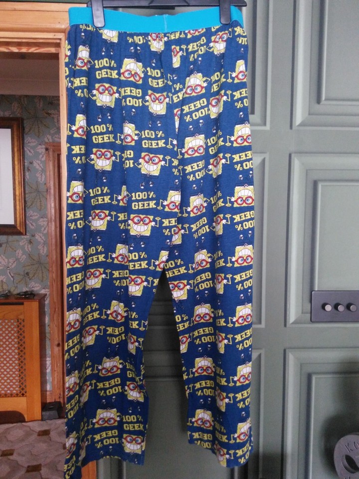 Matalan Mens XXL/2XL Nicnelodean Sponge Bob Squarepants Pyjamas Pants ...
