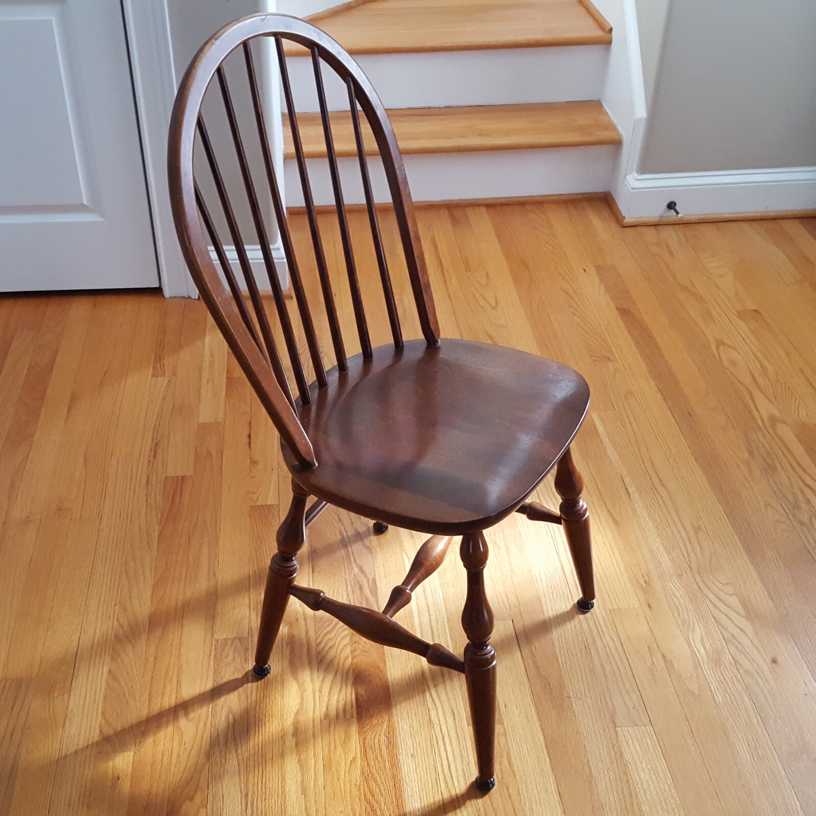 Vintage Pair Moosehead Windsor Chairs Hoop Back Made in Maine Mahogany ...
