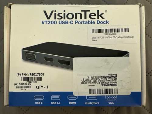 VisionTek VT200 USB-C Portable Dock (Open Box) | eBay