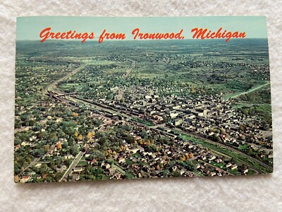 Greetings from Ironwood Michigan Vintage Postcard | eBay