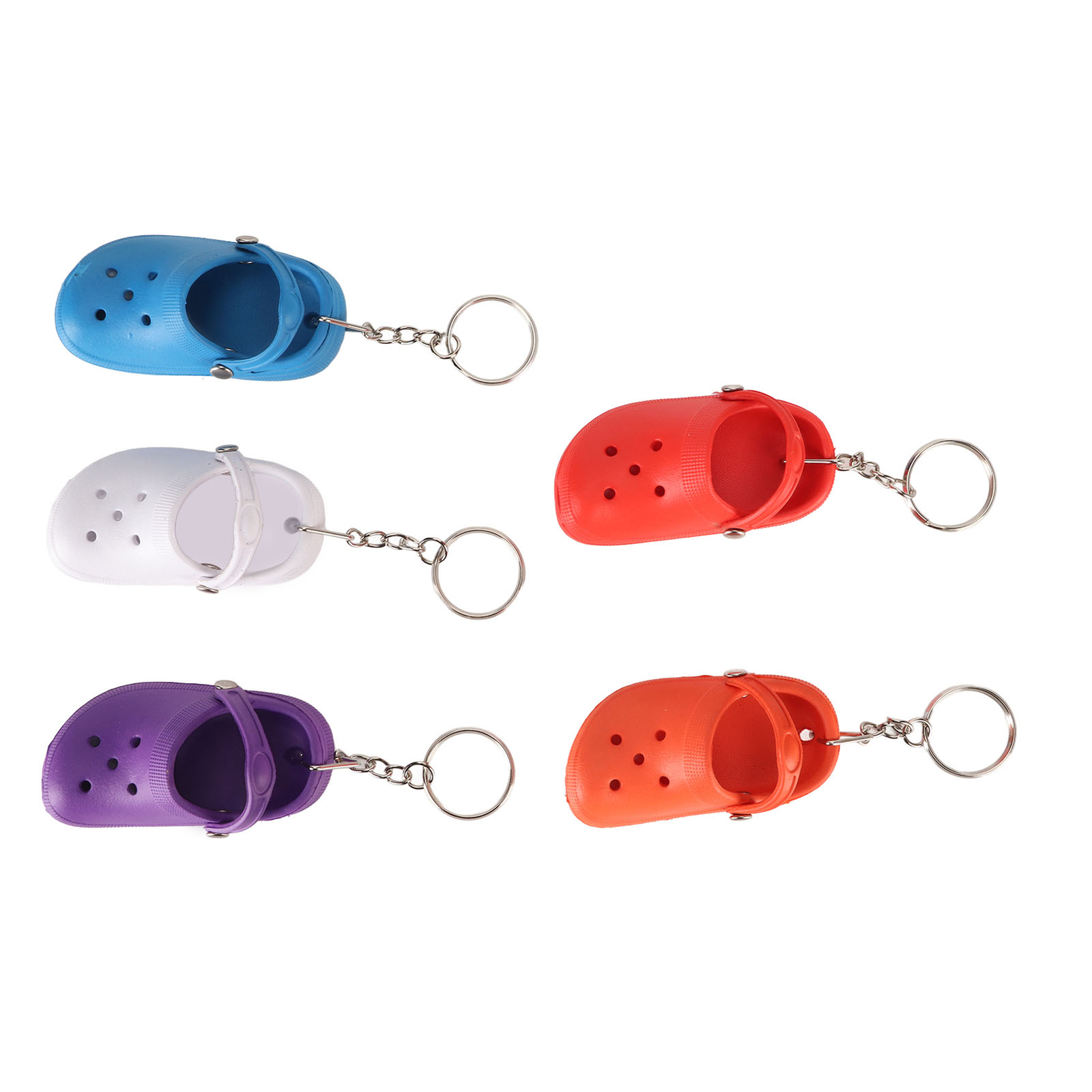 20x Slipper Keychain Assorted Colors Soft Flexible E Hole Shoes ...