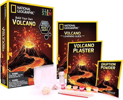 NATIONAL GEOGRAPHIC Volcano Science Kit Kids Can Build and Erupt a ...