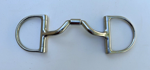 Myler Ported Barrel English D-Ring Rotating Snaffle Dee Bit Pony 4 1/2 ...