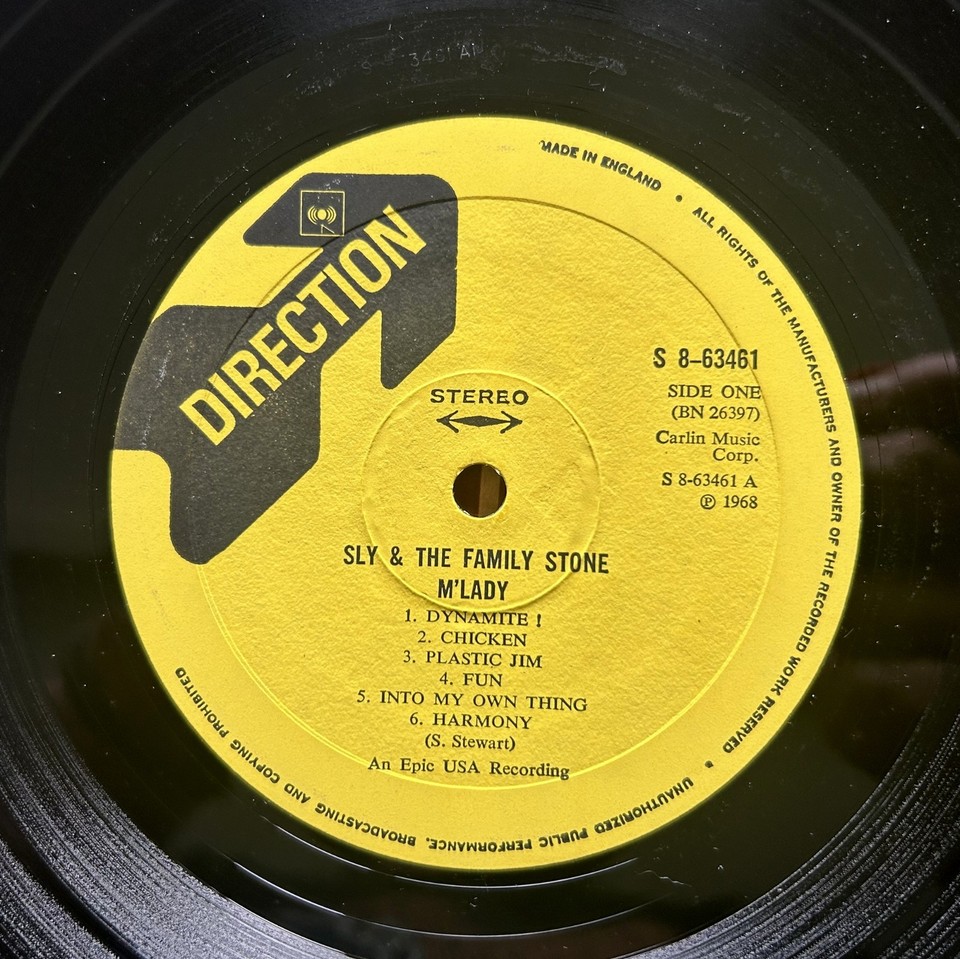 SLY & THE FAMILY STONE - M'LADY 1968 DIRECTION S 8-63461 A1 / B1 ...