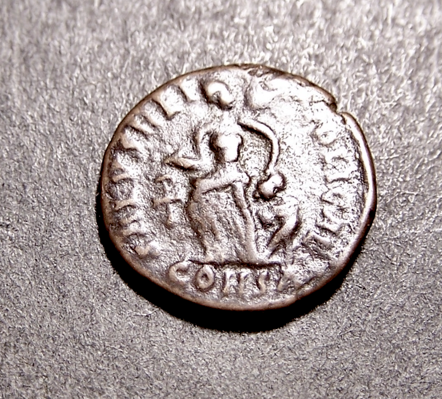 THEODOSIUS, Nike Drags Captive, Chi-Rho Christogram ☧, Imperial Roman ...