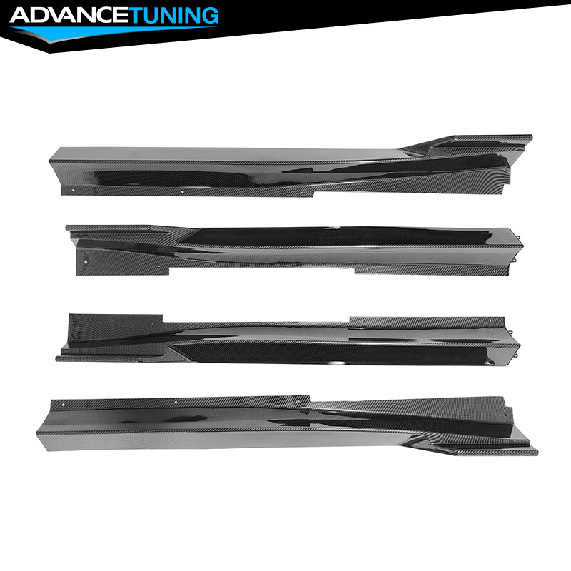 Fits 14-23 Infiniti Q50 Side Skirts Rocker Extension Panel PP Carbon ...