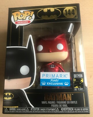 FUNKO POP 144 BATMAN EXCLU PRIMARK STYLE METAL ROUGE DC COMICS | eBay