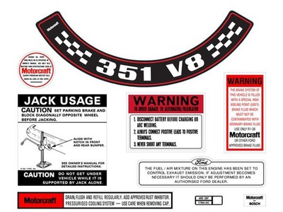 Decal Kit XB ZG 351 V8 With Large Air Cleaner - BD2073L | eBay Australia