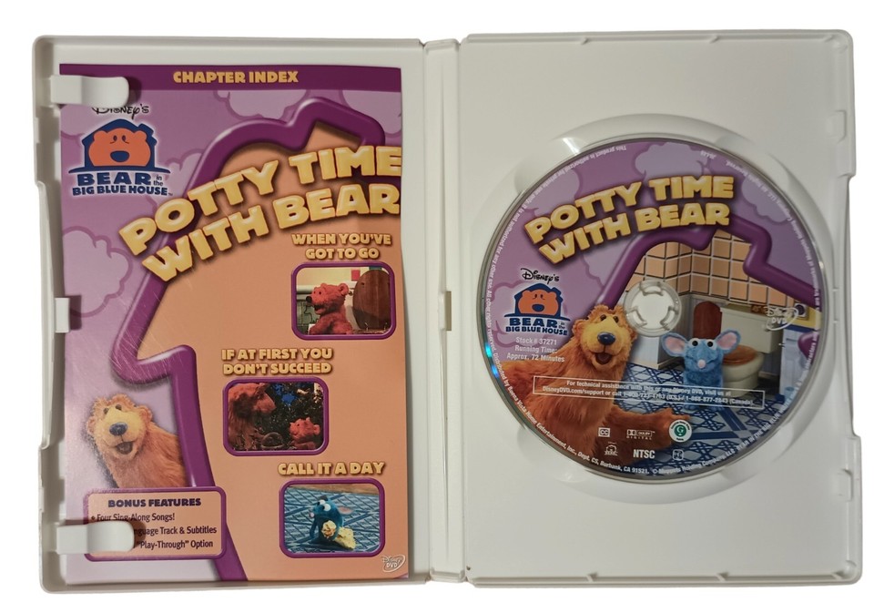 Playhouse Disney Bear In The Big Blue House DVD Potty Time With Bear ...