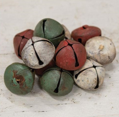 Rusty Primitive Christmas Jingle Bells 1 in, Set of 48, Christmas Craft ...