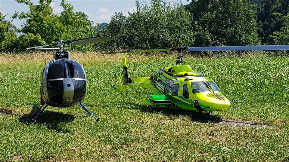 800 B 222 ARF Snake Eyes RC Helicopter Fuselage 800 Size Bell222 V2 KIT ...