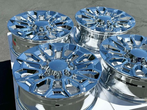 22" Chrome Wheels 22x8.5 8x180 Rims | 2500 3500 Chevy Silverado GMC ...