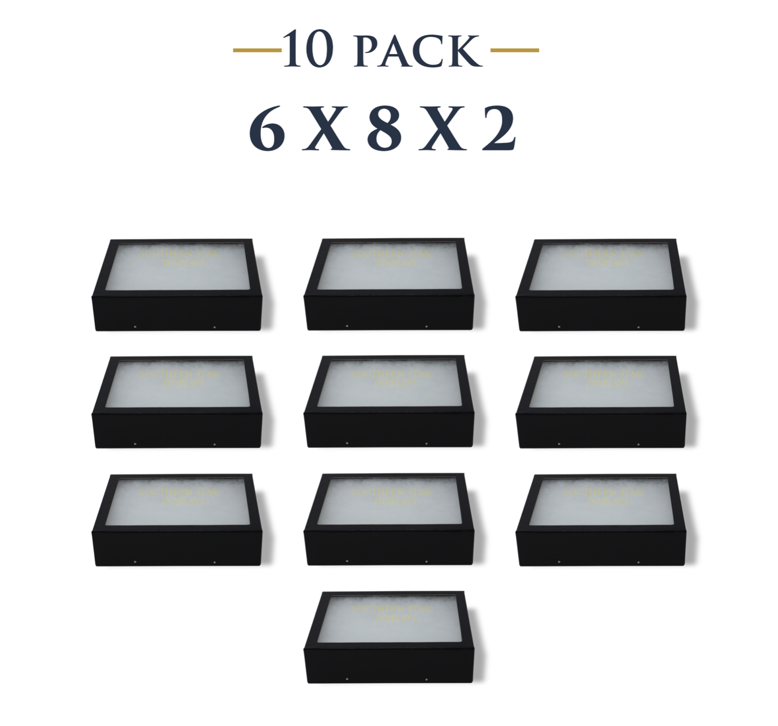 10 Pack of 6 x 8 x 2 Riker Display Cases Boxes for Collectibles Jewelry ...