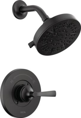 Delta Faryn 1 Handle 5-Spray Shower Faucet Matte Black-Certified ...