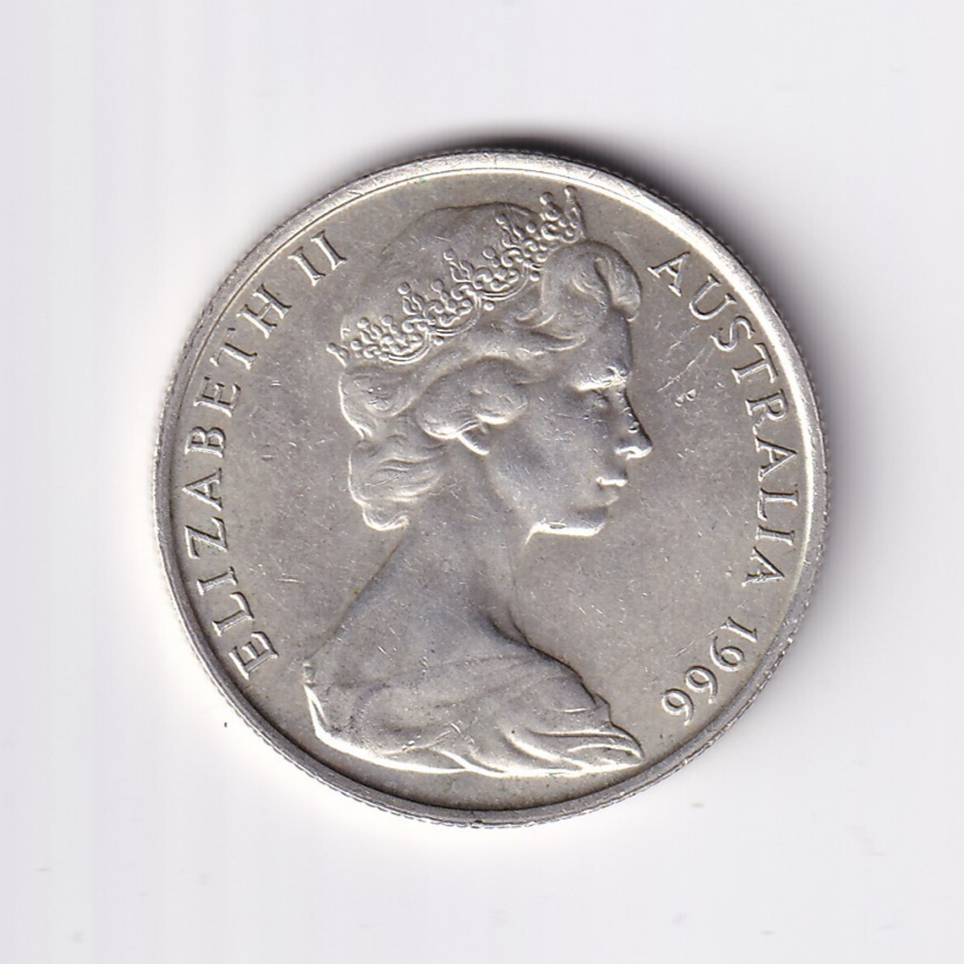 AUSTRALIAN: 1966 50 CENT 80% SILVER ROUND COIN #1344 | eBay