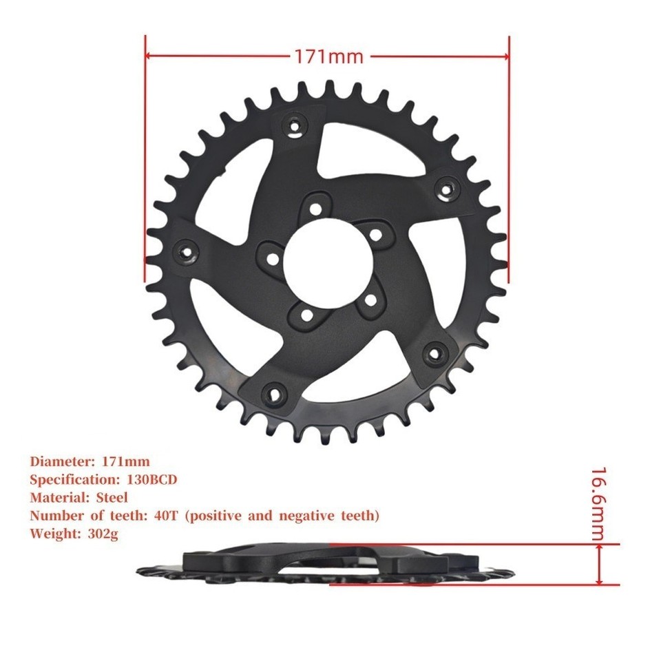 For E-bike Upgrade 40T Chainring High-carbon Steel Steel And Aluminum ...