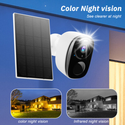 Solar Battery Powered WiFi IP Camera Wireless Outdoor CCTV PTZ Home ...